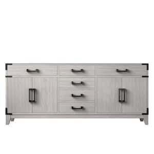 Lexora Fossa 84 in. Bath Vanity Cabinet without Top in White Oak ...