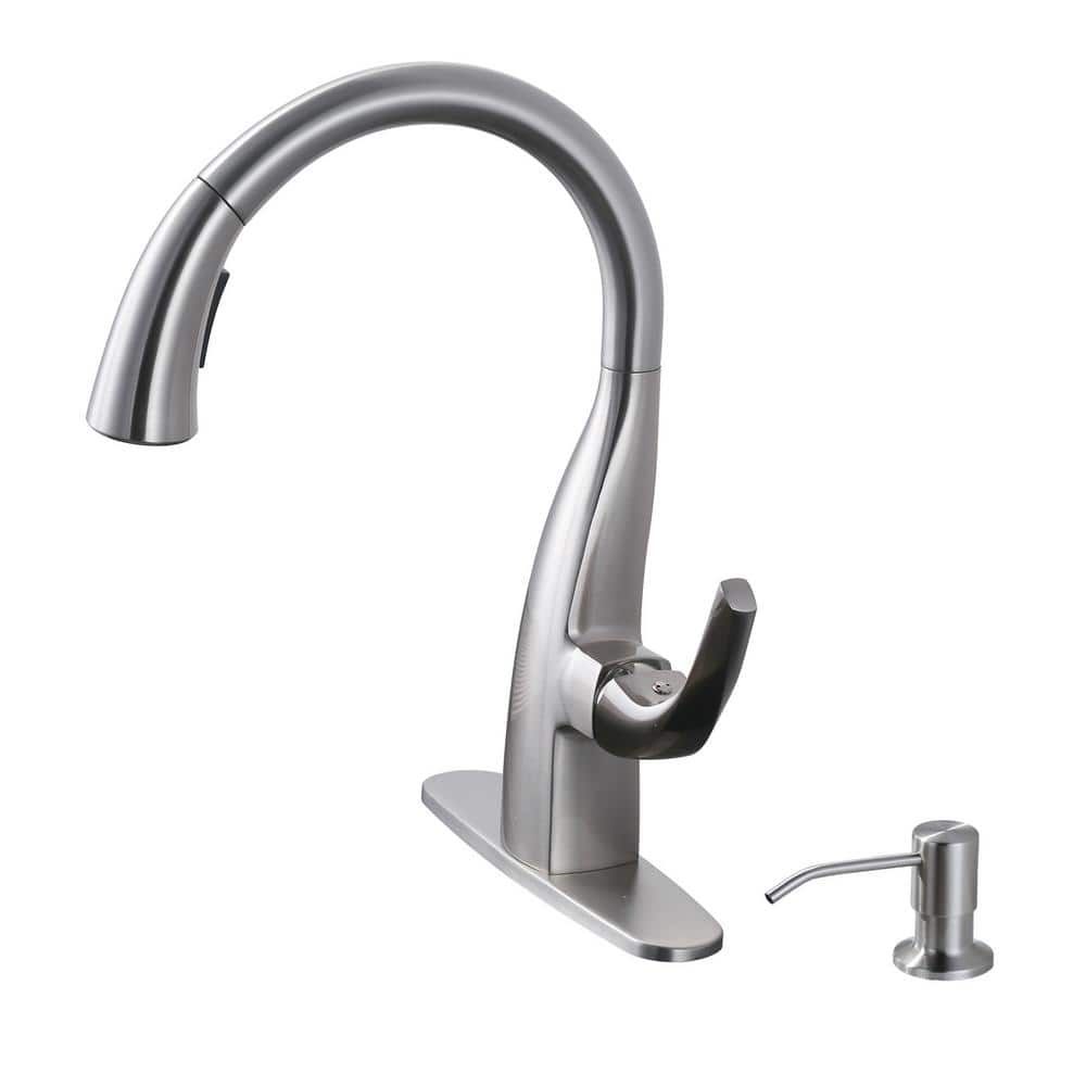 AVITAS Single Handle Pull Down Sprayer Kitchen Faucet with Soap ...