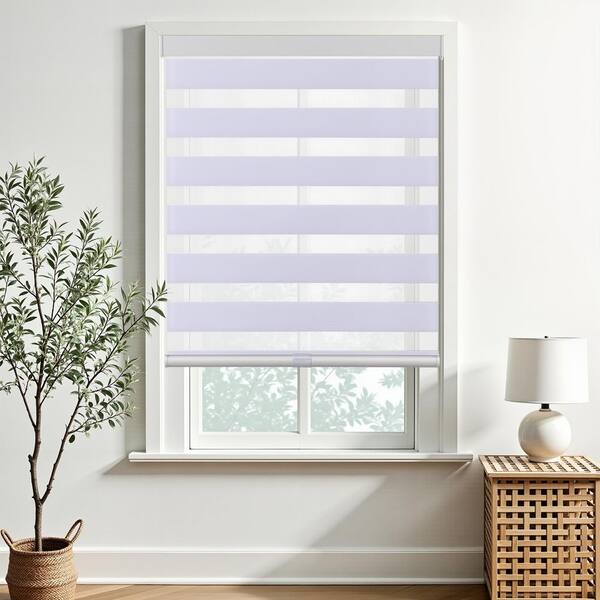 Aosky Cordless Zebra Shades, Light Filtering Dual-Layer Window Blinds ...