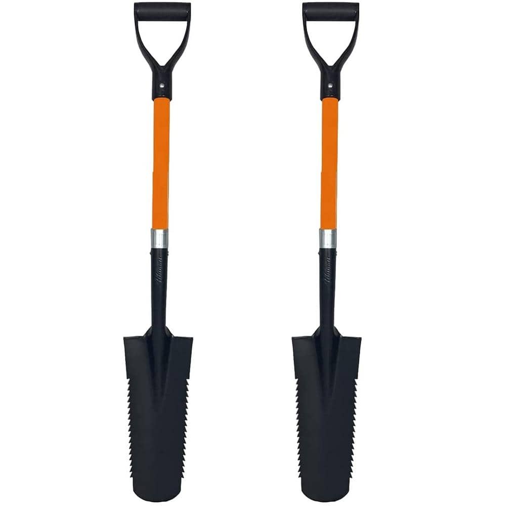 Ashman Online 27 in. Lengh Fibreglass Handle Drain Shape Teeth Shovel ...