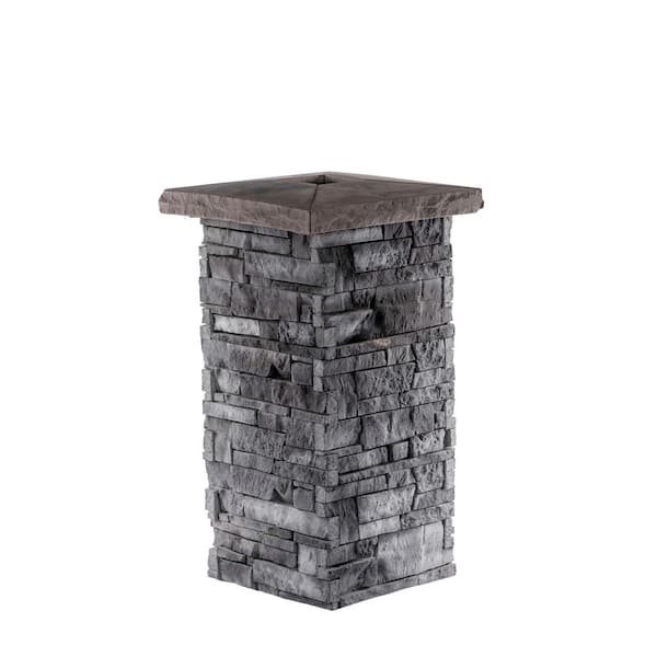 Silvermine Stone 18 in. x 48 in. Evening Gray with a Brownstone Split ...