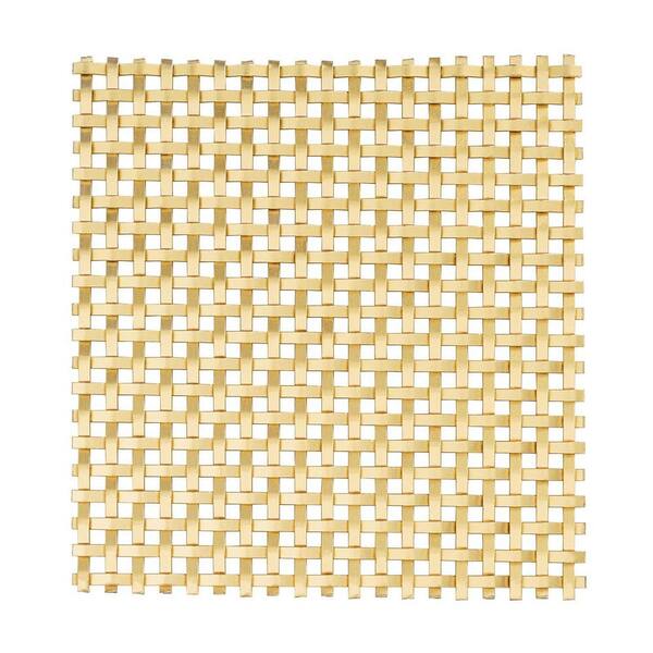 Outwater 24 in. x 18 in. Kent Design RE25 Flat Wire, Single Crimp Satin Brass Woven Wire Grille ...