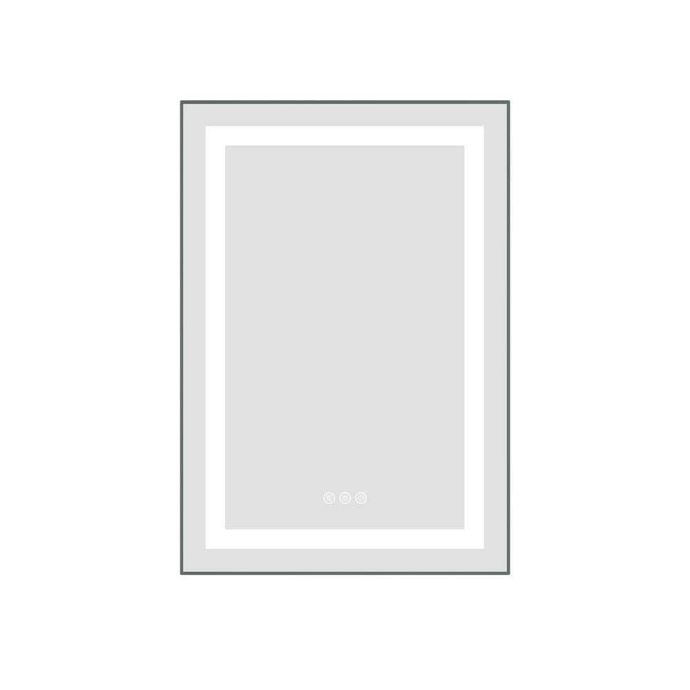 Tradrou 20 in. W x 30 in. H Rectangular Aluminum Framed Anti-Fog ...