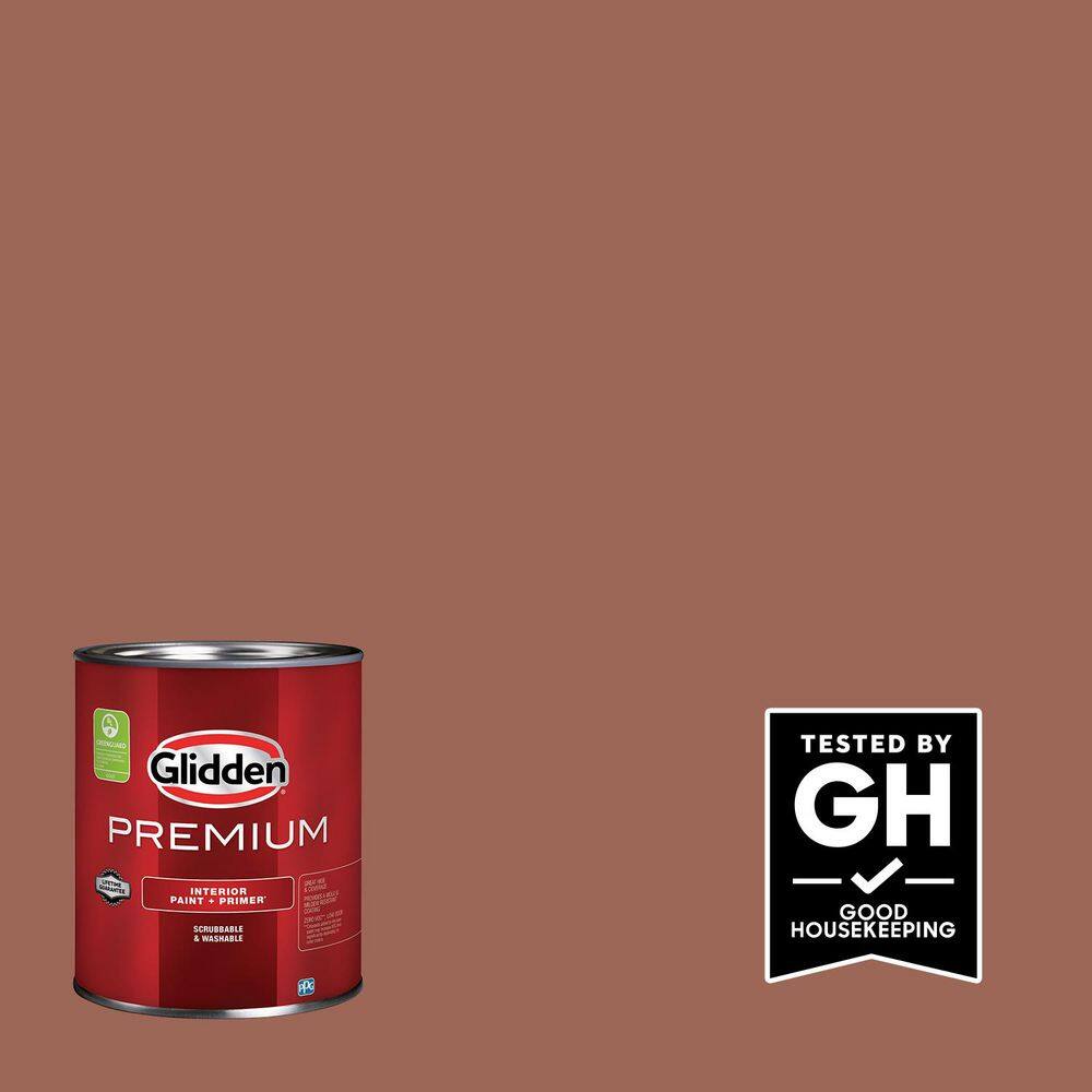 Glidden Premium 1 qt. PPG1062-6 Apple Brown Betty Flat Interior Latex ...