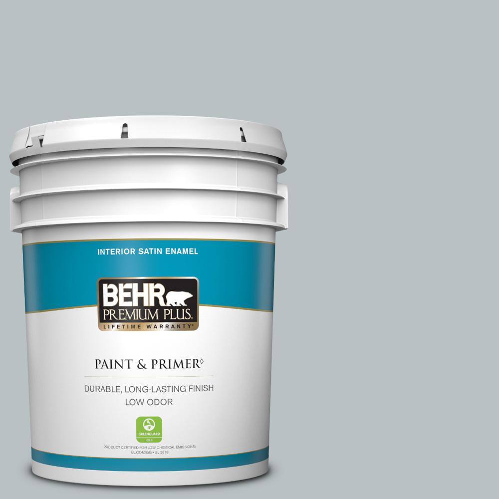 BEHR PREMIUM PLUS 5 gal. #MQ5-31 Distant Star Satin Enamel Low Odor ...
