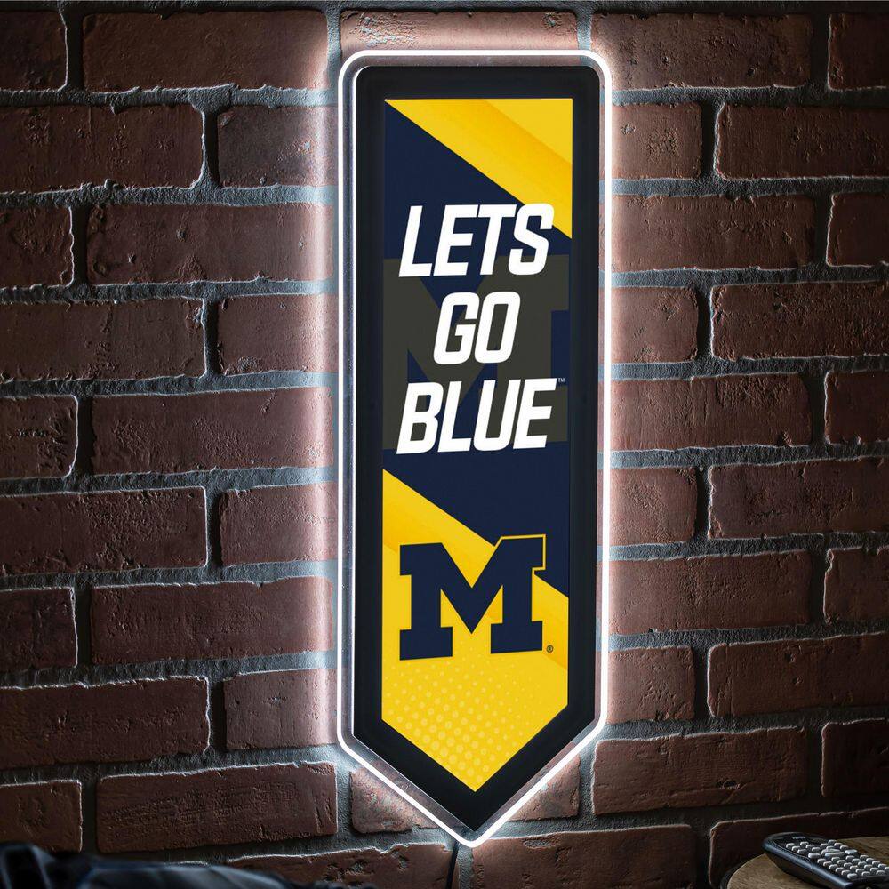Evergreen University of Michigan Pennant 9 in. x 23 in. Plug-in LED ...