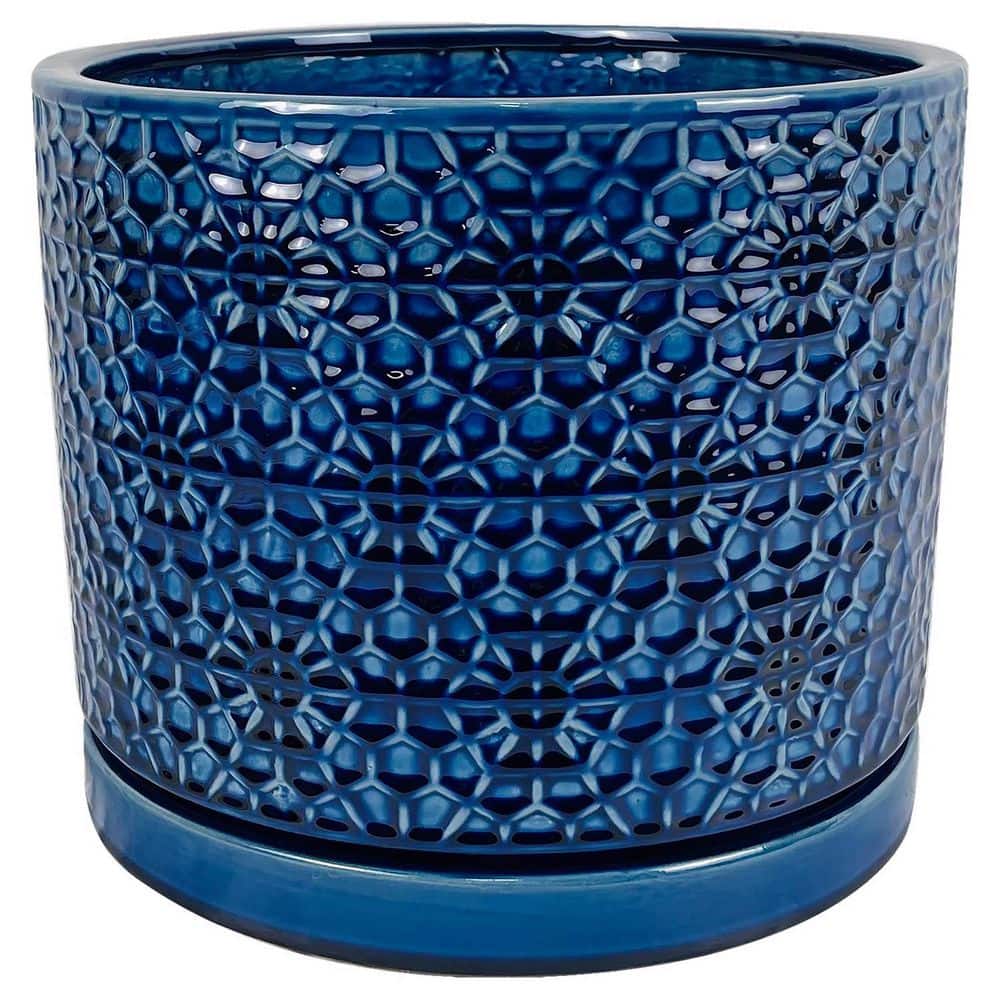 Reviews for Border Concepts 10 in. D 9.5 in. H Ceramic Planter Amelia ...
