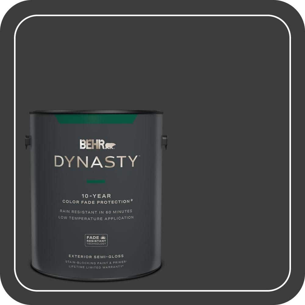 BEHR DYNASTY 1 gal. #PPF-59 Raven Black Semi-Gloss Exterior Stain ...