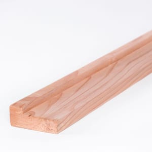 1-3/8 in. x 3-3/8 in. x 8 ft. Grooved Redwood Fence Rail 01719 - The ...