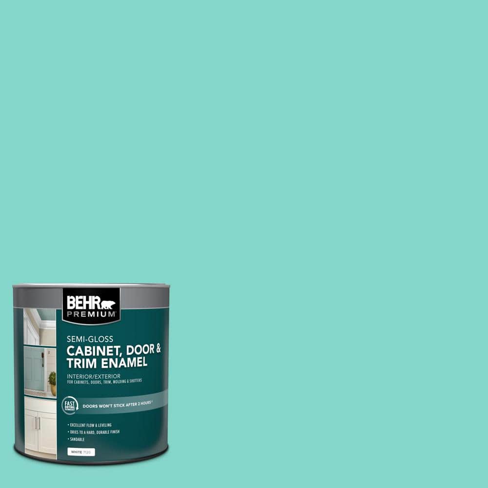 BEHR PREMIUM 1 qt. #HDC-MD-09 Island Oasis Semi-Gloss Enamel Interior ... BEHR PREMIUM 1 qt. #HDC-MD-09 Island Oasis Semi-Gloss Enamel Interior ...