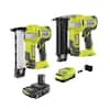 RYOBI ONE+ 18V Cordless 18-Gauge Brad Nailer with 18-Gauge Narrow Crown ...