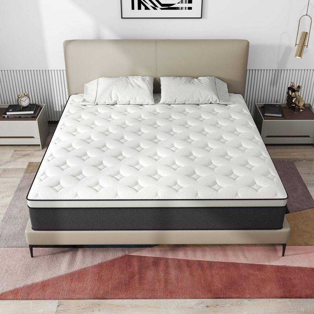 King Medium Pocket Spring Hybrid 14 in. Bed-in-a-Box Mattress HD-Aria ...