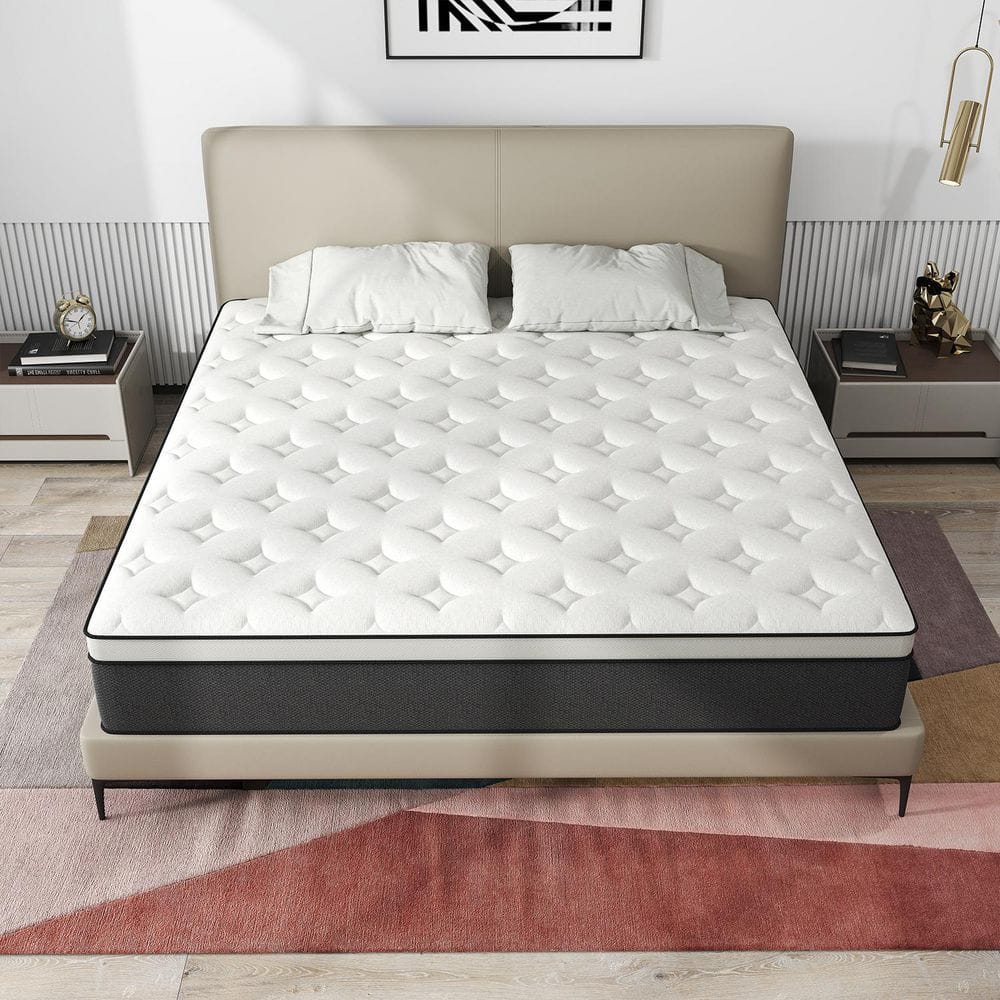 Twin Medium Pocket Spring Hybrid 14 in. Bed-in-a-Box Mattress HD-Aria ...