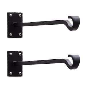 Set of 2 Lodge Double Iron Brackets w/Multiple Hooks, 9.5 in. long ...