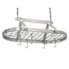 Enclume Handcrafted Classic Oval Ceiling Pot Rack with 12-Hooks ...