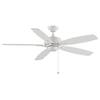 FANIMATION Aire Deluxe 52 in. Matte White Ceiling Fan with Matte White Blades FP6284MW - The ...