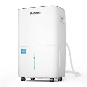 ANDTE 80 pt. 5500 Sq. Ft. Dehumidifier in. White with Bucket and Drain ...