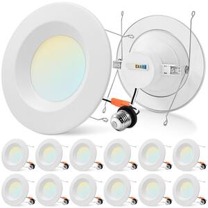 LUXRITE 5/6" Can Light 17W=90W, 1500LM, 5CCT 2700K - 5000K, Dimmable ...
