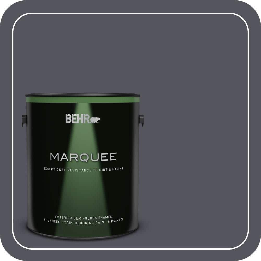 BEHR MARQUEE 1 gal. #N540-7 Coal Mine Semi-Gloss Enamel Exterior Paint ...