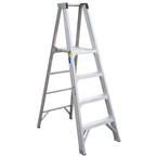Werner 4 ft. Aluminum Twin Step Ladder with 375 lb. Load Capacity Type ...