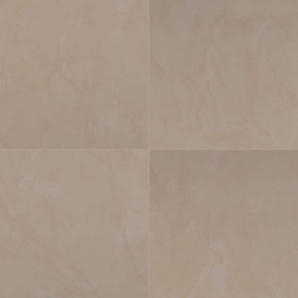 MSI Icacos Beige 24 in. x 24 in. Polished Porcelain Marble Look Floor ...