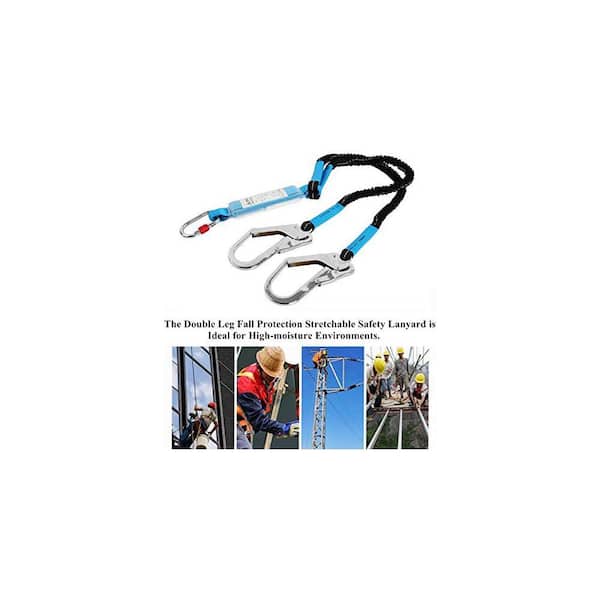 Shock Absorbing Climbing Lanyard TRSMIMA Retractable Safety Lanyard 6ft ...