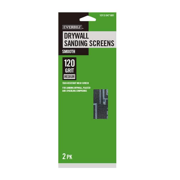 Everbilt 0.14 in. x 0. 35 ft. x 0.94 ft. 120 Grit Medium Drywall ...