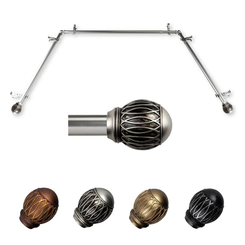 EMOH Yvaine 20-36 in. sides, 38-72 in. center Adjustable Bay Window ...