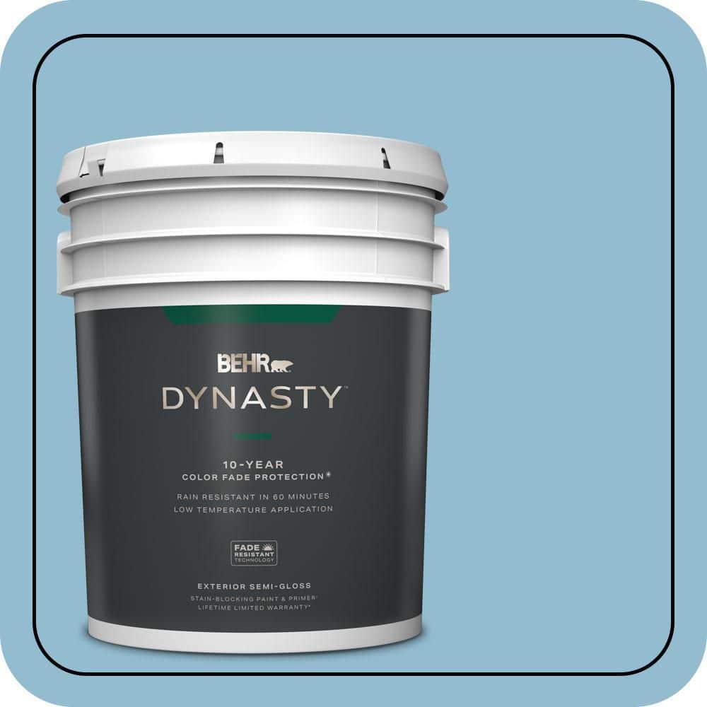 BEHR DYNASTY 5 gal. #S490-3 Reef Blue Semi-Gloss Exterior Stain ...