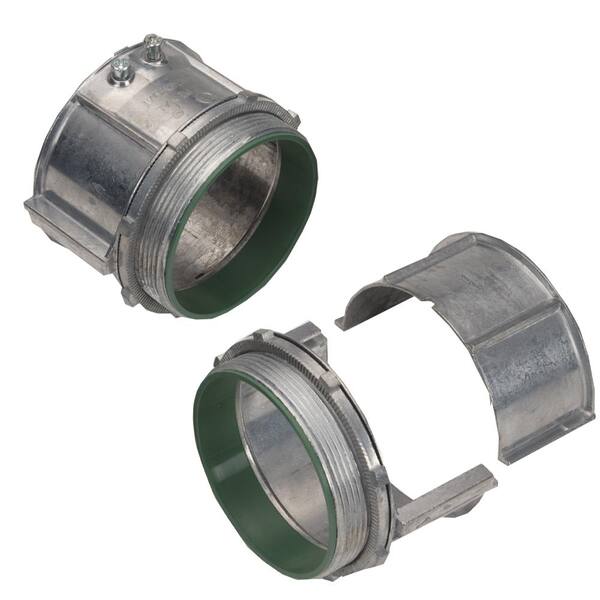 BRIDGEPORT 4 in. Mighty-Align Zinc Slip EMT Connectors (1-Pack) 239 ...