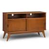 Simpli Home Draper Solid Hardwood 54 in. Wide Mid-Century Modern TV ...
