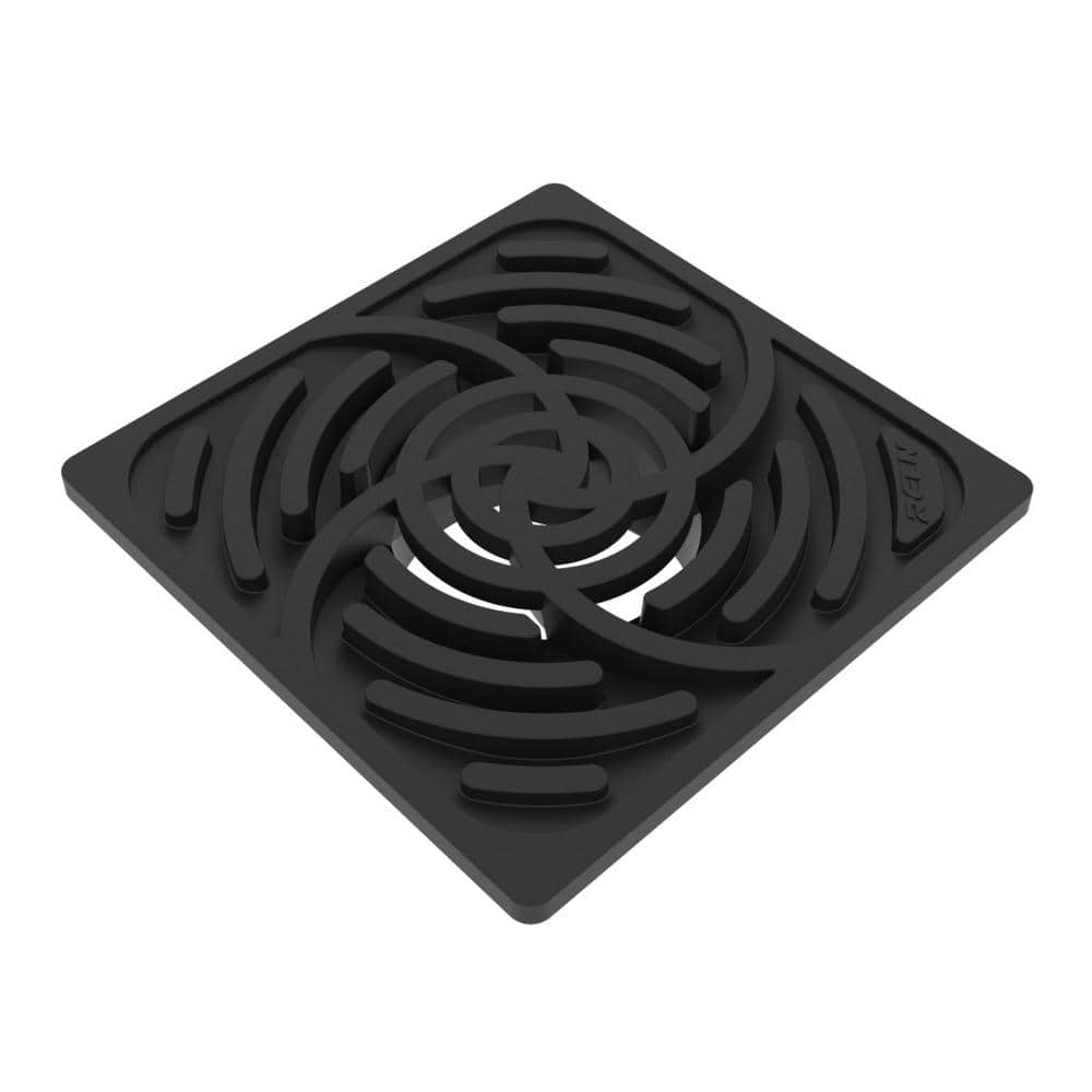RELN 6 in. Square Black Grate 000222 - The Home Depot