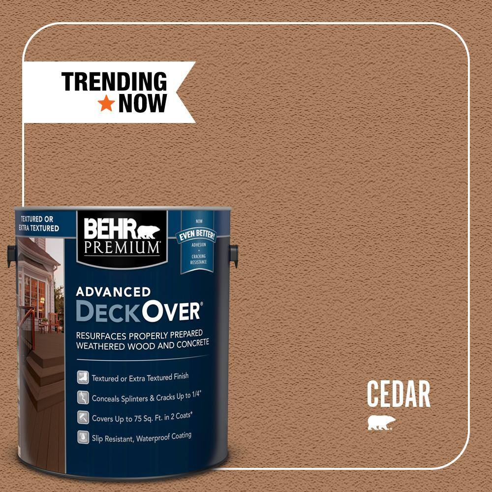 BEHR Premium Advanced DeckOver 1 gal. #SC-146 Cedar Textured Solid ...