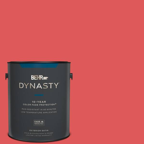 BEHR DYNASTY 1 gal. #150B-6 Firecracker Satin Enamel Exterior Stain ...