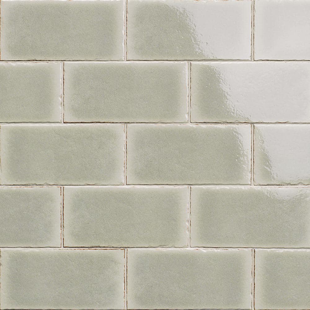 Ivy Hill Tile Winston Sage 3 in. x 0.39 in. Glazed Porcelain Tile ...
