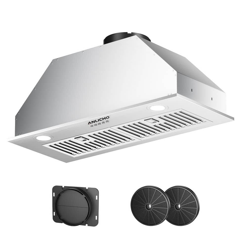 Anlicho 30 in. 600 CFM Convertible Ducted to Ductless Insert Range Hood ...