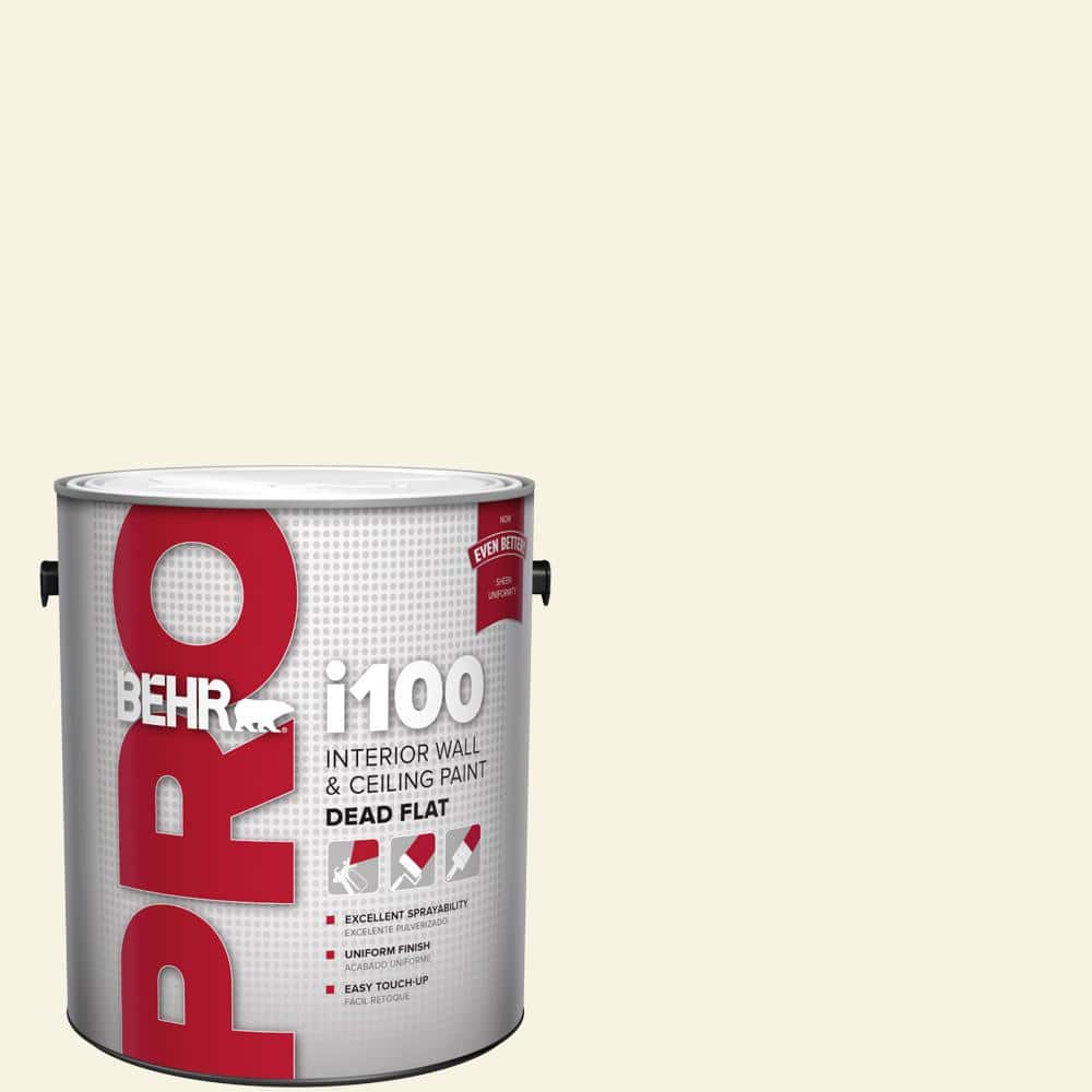 BEHR PRO 1 gal. #M340-1 Cauliflower Dead Flat Interior Paint PR10501 ...