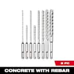 Milwaukee MX4 SDS-Plus Carbide Drill Bit Kit (8-Piece) 48-20-7663 - The ...