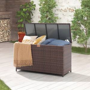 Keter Patio 60 Gal. Brown Resin Outdoor Storage Bench 233599 - The Home ...