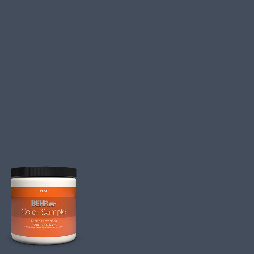 BEHR PREMIUM PLUS 8 oz. #S520-7 Night Flight Flat Interior/Exterior ...