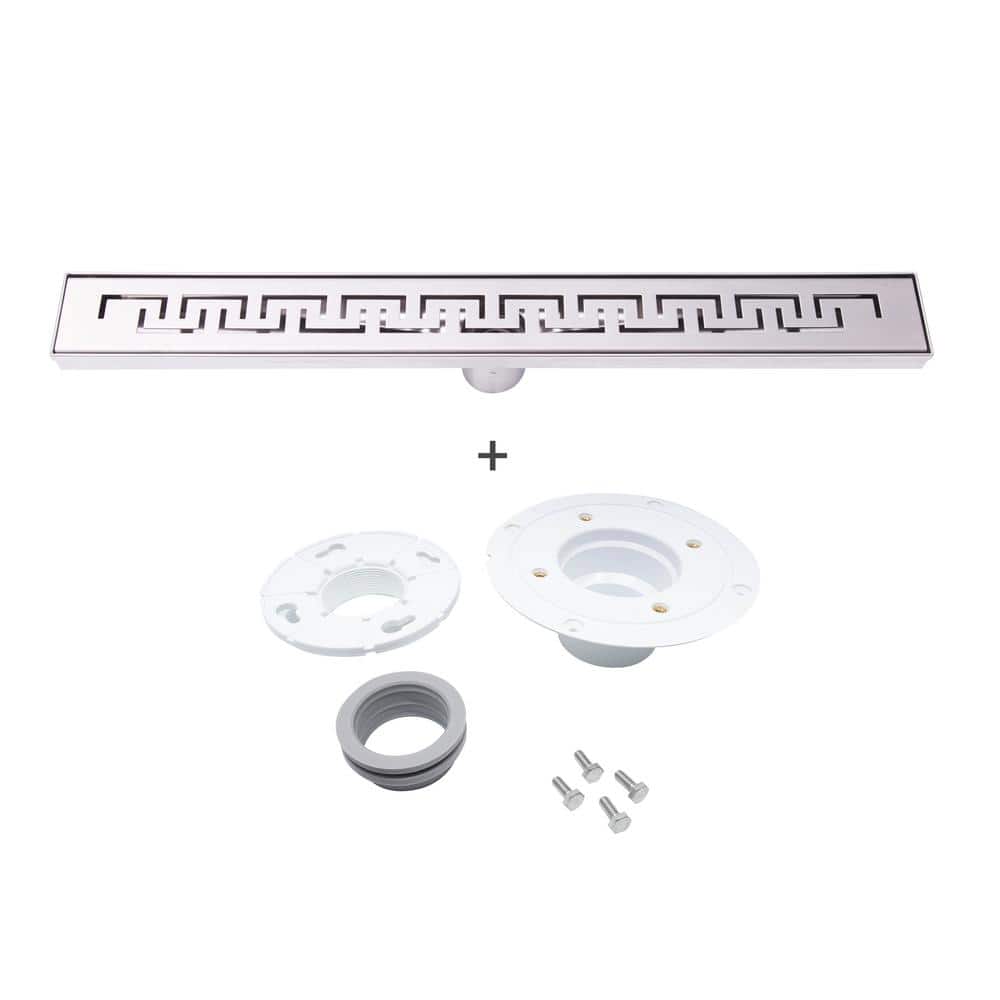 BOANN 36 in. Stainless Steel Linear Shower Drain Line Design BNLD36C03 ...