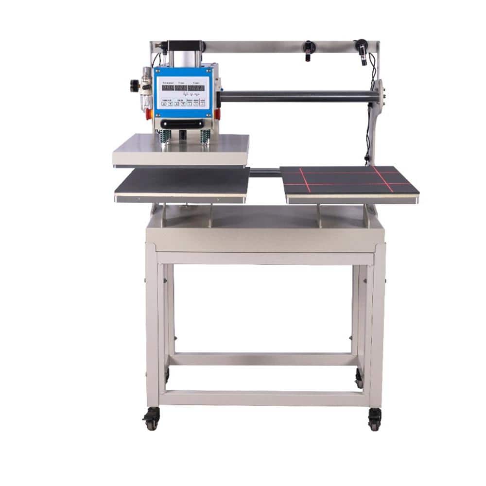 16 in. x 24 in. Pneumatic Up Sliding Dual Platen Heat Press Machine ...