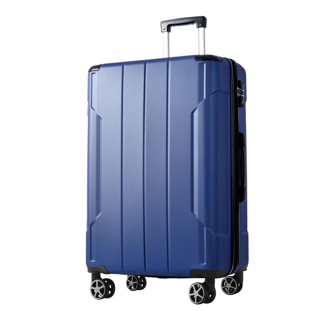 Polibi 28 in. Blue Hardshell Luggage Spinner Suitcase with TSA Lock ...