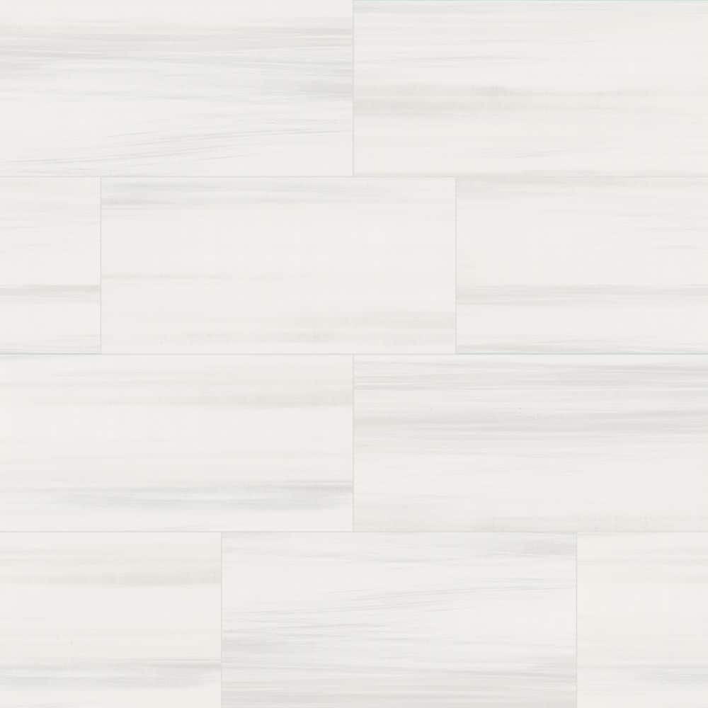 MSI Bianco Dolomite 12 in. x 24 in. Polished Porcelain Marble Look ...
