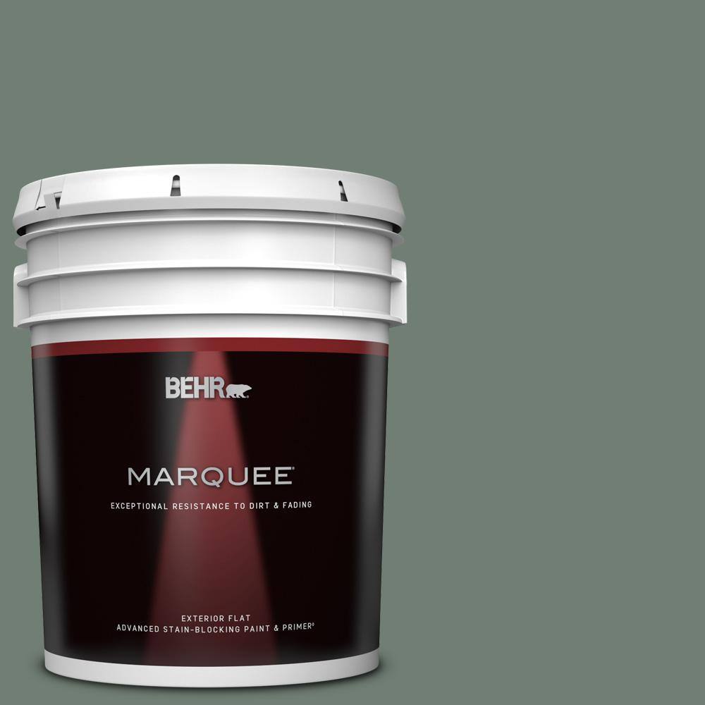 BEHR MARQUEE 5 gal. #N420-5 Boreal Flat Exterior Paint & Primer 445305 ...