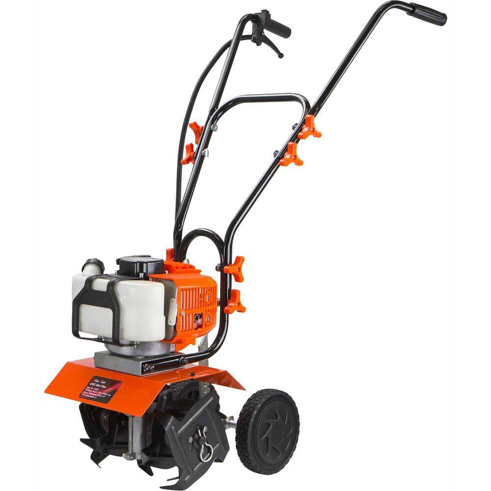 XtremepowerUS 10 in. 43 cc 2-Stroke Mini Gas Tiller Cultivator 82051 ...