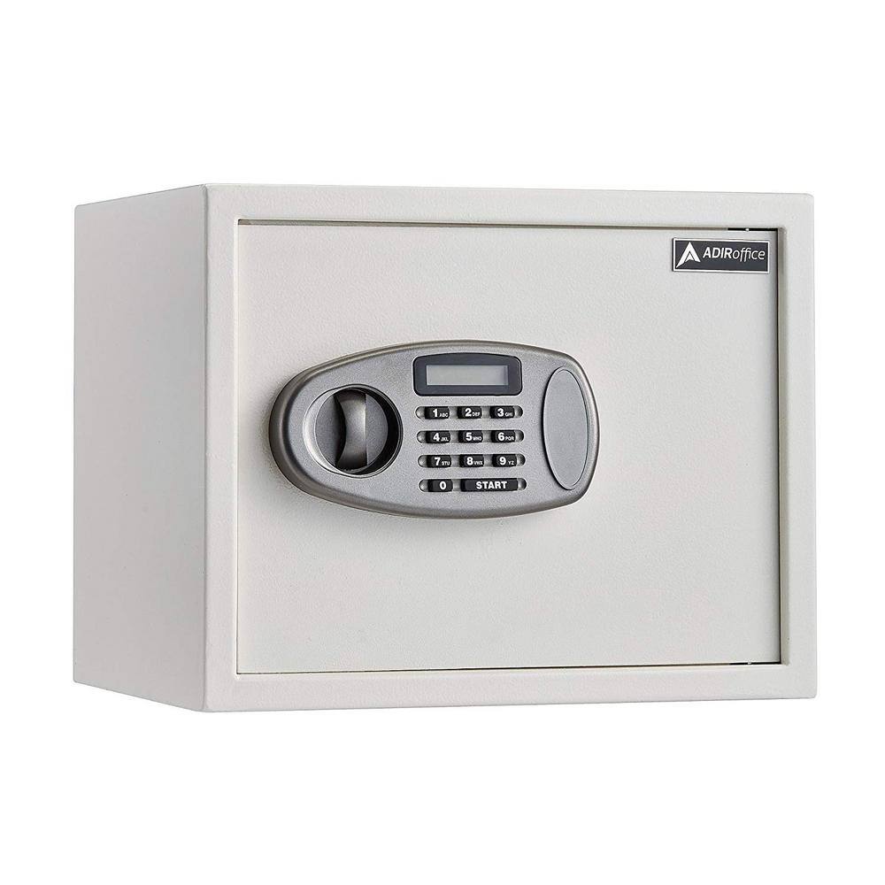 AdirOffice 1.25 cu. ft. Steel Security Safe with Digital Lock, White ...