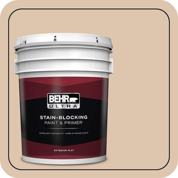 BEHR ULTRA 5 gal. #PPU3-08 Sienna Dust Flat Exterior Paint & Primer ...