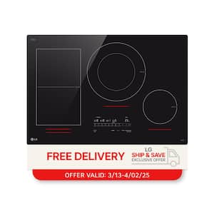 LG STUDIO 30 in. 4 Element Induction Cooktop with Flexible Cooking Zone ...
