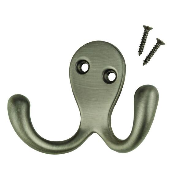 Everbilt Double Robe Hook in Slate 20407